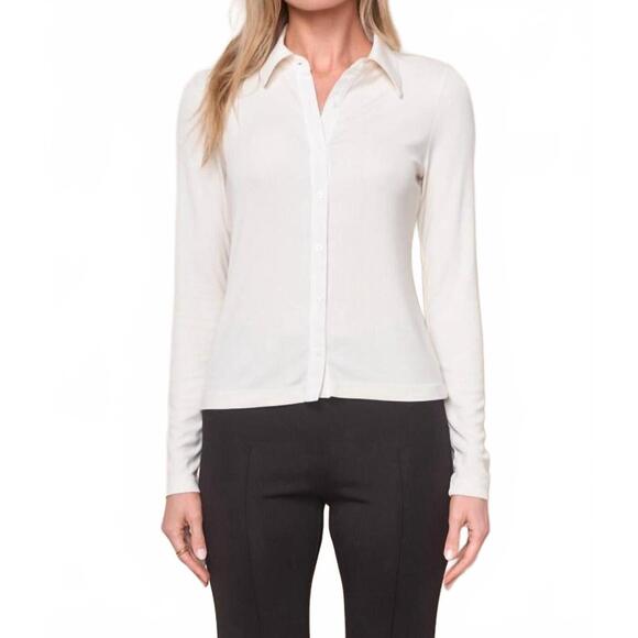 Stateside | Tops | New Stateside Two By One Fine Ribbed Button Up Top ...